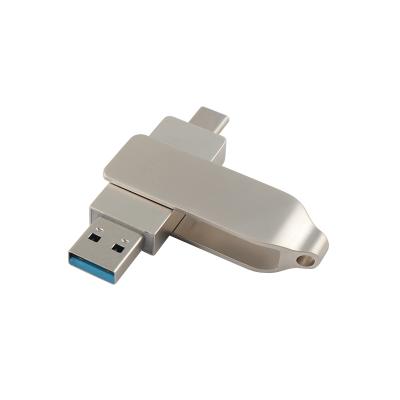 China Retro Body Silver Color With TYPE C USB 128GB 256GB High Speed Usb Size 71.4*16.8*10.1mm for sale