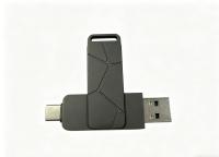 China Gun Black Body Laser LOGO Type C USB Can Put Keychain Or Lanyard And Keyring for sale