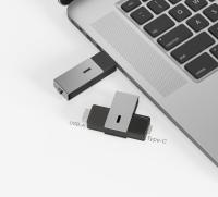 China The USB Silver Clip Can Rotate 360 Degrees And The USB A And The TYPE C Both Can Be Extended Usb Flash Drive for sale