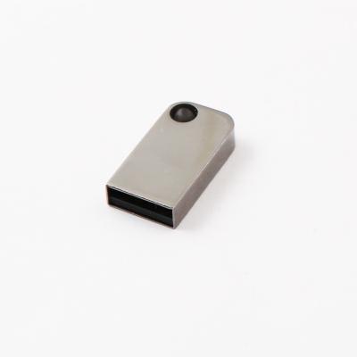 China Mini Usb Flash Drive With Hole Can Put Key Chain Metal Usb Flash Drive Can Customized Laser Logo for sale