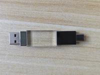 China Crystal Usb 3.0 USB A With Type C Both Port Reading Very Fast Crystal Part Can Engraving Logo Metal Part Can Laser Logo Inside Have Two Flash Chips for sale