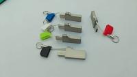 China Type c usb flash drive with usb A with small chain metal cover can laser and print logo fast speed 3.2 usb and 3.1 usb for sale
