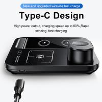 China 15W Fast Charging 3 in 1 Wireless Charger with Foldable Design and Magnetic Suction for sale