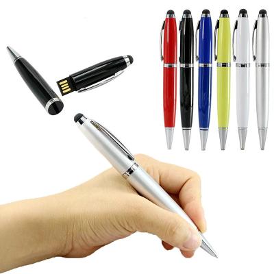 China 2 In One Writing Pen USB Flash Drive 64GB 128GB Waterproof UDP 15MB/S Inside Ink Color Have Black And Blue for sale