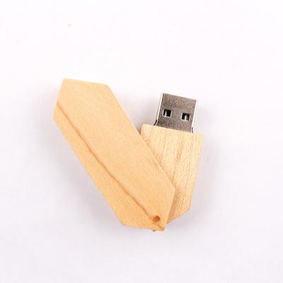 China 180 Degree Twist Wooden USB Flash Drive 2.0 And USB 3.0 50-100MB/S Embossing Logo for sale