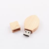 China Leaf Shaped Wooden Usb 3.0 Speed 100MB-80MB/S Engraving Logo Both Side for sale
