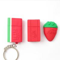 China PVC Open Mold Cute USB Stick Watermelon Strawberry Chocolate Shaped for sale