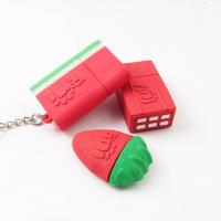China PVC Open Mold Cute USB Stick Watermelon Strawberry Chocolate Shaped for sale