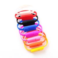 China 2GB 4GB 8GB 16GB 32GB Silicone Wristband USB Bracelet Shapes Rohs approved for sale