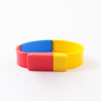 China Three Colors Wristband Usb Drive 2.0 3.0 Logo Printed Usb Flash Drives 256GB ROSH for sale