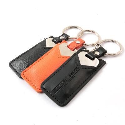 China 30MB/S Metal Key USB Stick 2.0 Portable 64GB 128GB With Leather Cover for sale