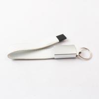 China Leahter USB 2.0 Flash Drive With UDP Ring Can Embossing Laser Print Logo for sale