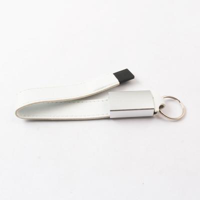 China Leahter USB 2.0 Flash Drive With UDP Ring Can Embossing Laser Print Logo for sale