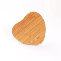 China Heart Shape Bamboo Wireless Charging Pad Fast Charging 10W 15W For Phone for sale