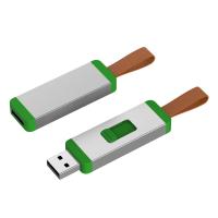 China ODM Leather Usb Flash Drive Print Logo 4G 20MB/S Reading Speed Aluminum Usb Flash Drive for sale