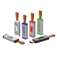 China ODM Leather Usb Flash Drive Print Logo 4G 20MB/S Reading Speed Aluminum Usb Flash Drive for sale
