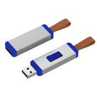 China ODM Leather Usb Flash Drive Print Logo 4G 20MB/S Reading Speed Aluminum Usb Flash Drive for sale