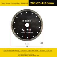China 200mm Diamond Cut Circular Saw Blade Black Turbo Rim for Granite Marble Ceramic Cutting for sale