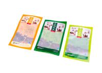 China Snack Packaging Custom Printed Stand Up Pouches With Window Heat Seal Bottom for sale
