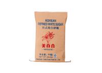 China Multiwall Kraft Paper Food Packaging Custom Printed Bags Single / Double Stitched for sale