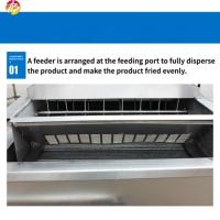 China 200-300kg Capacity Stainless Steel Belt Conveyor Automatic French Fries Machine for Frying for sale