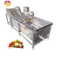 China Seafood Bubble Washing Machine for Fruit and Vegetable Pepper 3000*1160*1400mm Size for sale