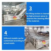 China 600 KG Automatic Commercial Air Bubble Washing Machine for Vegetables Fruits and Seafood for sale