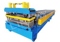 China Prepainted Color Steel Roofing Sheet Making Machine 0.4-0.6mm Wave Shape for sale