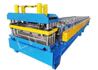 China Prepainted Color Steel Roofing Sheet Making Machine 0.4-0.6mm Wave Shape for sale