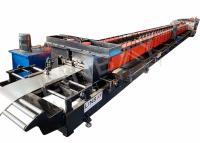 China Galvanized Steel Panel Pallet Rack Roll Forming Machine 0.8mm Step Beam for sale