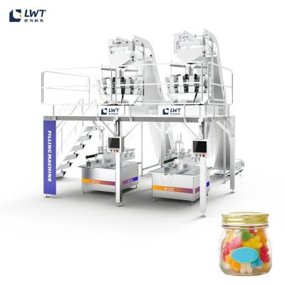 China Automatic Gummy Bears Weighing Dosing Candy Multi Head Weigher Filling Machine for sale