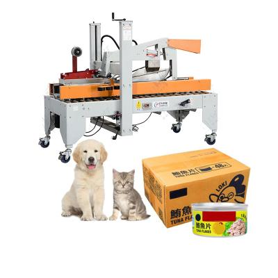 China LWT Packaging Line Random Size Box Adhesive Tape Pet Canned Carton Sealing Machine for sale