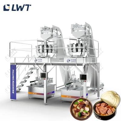 China 220v/380v Fully Automatic Chicken Canned Food Production Line Meat Canning Equipment for sale
