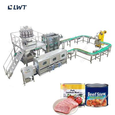 China 220V/380V Automatic Canned Meat Production Line Luncheon Meat Processing Equipment for sale