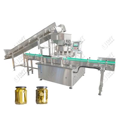 China LWT Cucumber Slice Can Specialized Precision Filling Machine With High Efficiency Glass Jar Steam Sealing for sale