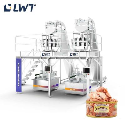 China Automatic Tuna Filling Machine with PLC Control 20-40 Bottles/Min for sale