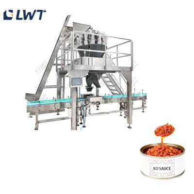 China High Speed XO Sauce Filling Production Line 50-90 Cans/Min Industrial Equipment for sale