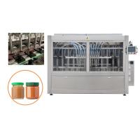 China Npack Automatic Multi Head Liquid Food Thick Paste peanut butter jar filling machine for sale