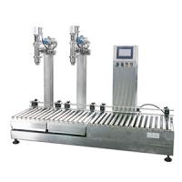 China Small Bottle Semi Automatic Liquid Filling Machine For Oil Chemicals Acid Solvents Drum for sale