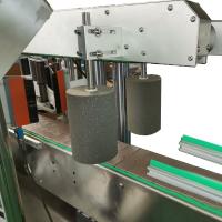 China Automatic Double Size Hand Sanitizer Sticker Shampoo Flat Bottle Labeling Machine for sale