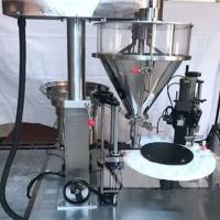 China Semi Automatic Rotary Powder Filling And Capping Machine for sale