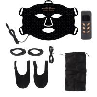 China Silicone Red Light Therapy Mask with 110 LED Lights and 7 Color Options - 640nm Red Wavelength, 46 mW/cm² Irradiance for sale