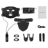 China Silicone Red Light Therapy Mask with 110 LED Lights and 7 Color Options - 640nm Red Wavelength, 46 mW/cm² Irradiance for sale