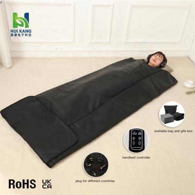 China Fitkang 3 Zone Far Infrared Sauna Blanket 110-240V Portable Detox Body Wrap for sale