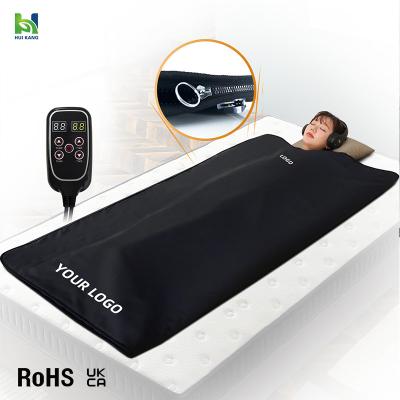 China Fitkang Far Infrared Sauna Blanket 110-240V 3 Zone Control Body Detox Slimming for sale
