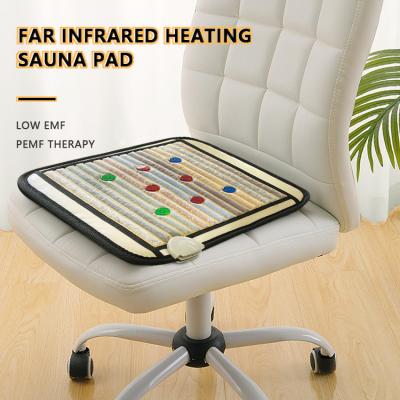 China 80W Far Infrared Heating Pad with 9 Gemstones - 50x50cm Jade Tourmaline Amethyst Mat for Wellness Therapy for sale