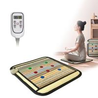 China 80W Far Infrared Heating Pad with 9 Gemstones - 50x50cm Jade Tourmaline Amethyst Mat for Wellness Therapy for sale