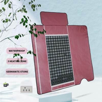 China Home 3 Zone Infrared Sauna Blanket 25-80°C with 180 Bian Stones and 60 Minute Timer for Body Relaxation for sale