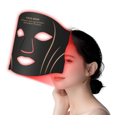 China 1200mAh Rechargeable LED Light Therapy Mask 70 Bulbs 7 Colors for Anti Aging Acne for sale