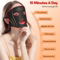 China 1200mAh Rechargeable LED Light Therapy Mask 70 Bulbs 7 Colors for Anti Aging Acne for sale